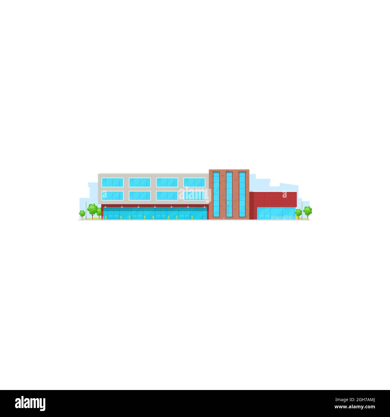 School building or college house icon, vector exterior front entrance ...