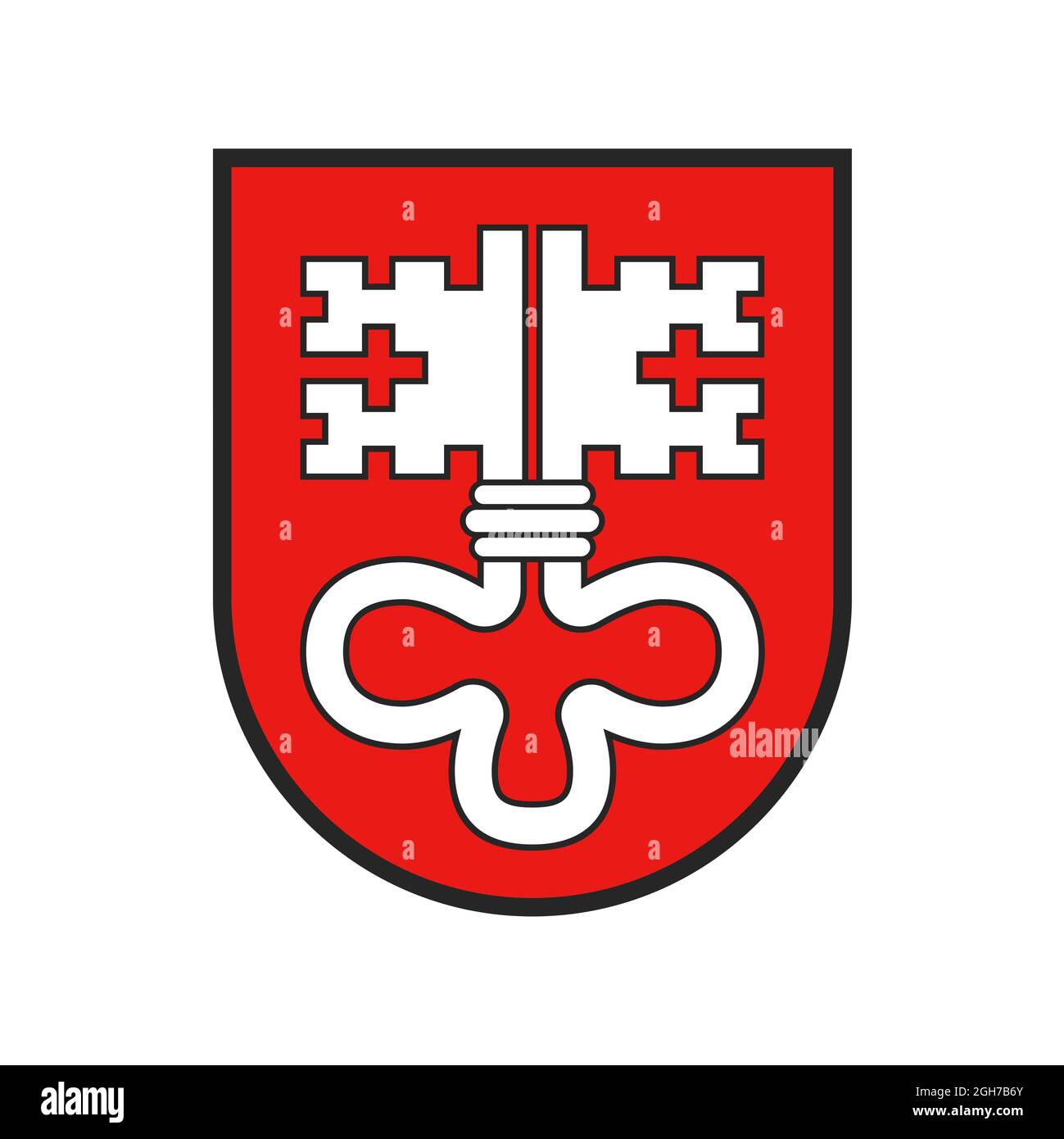 Switzerland, Swiss canton flag or Schweiz crest heraldry of city state ...