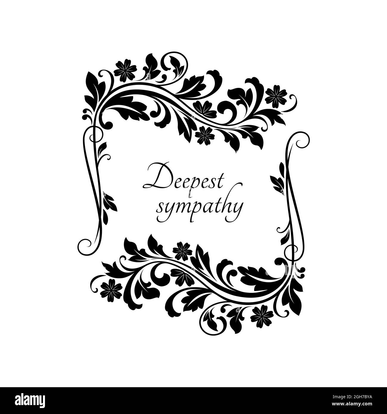 With deepest sympathy Stock Vector Images - Alamy
