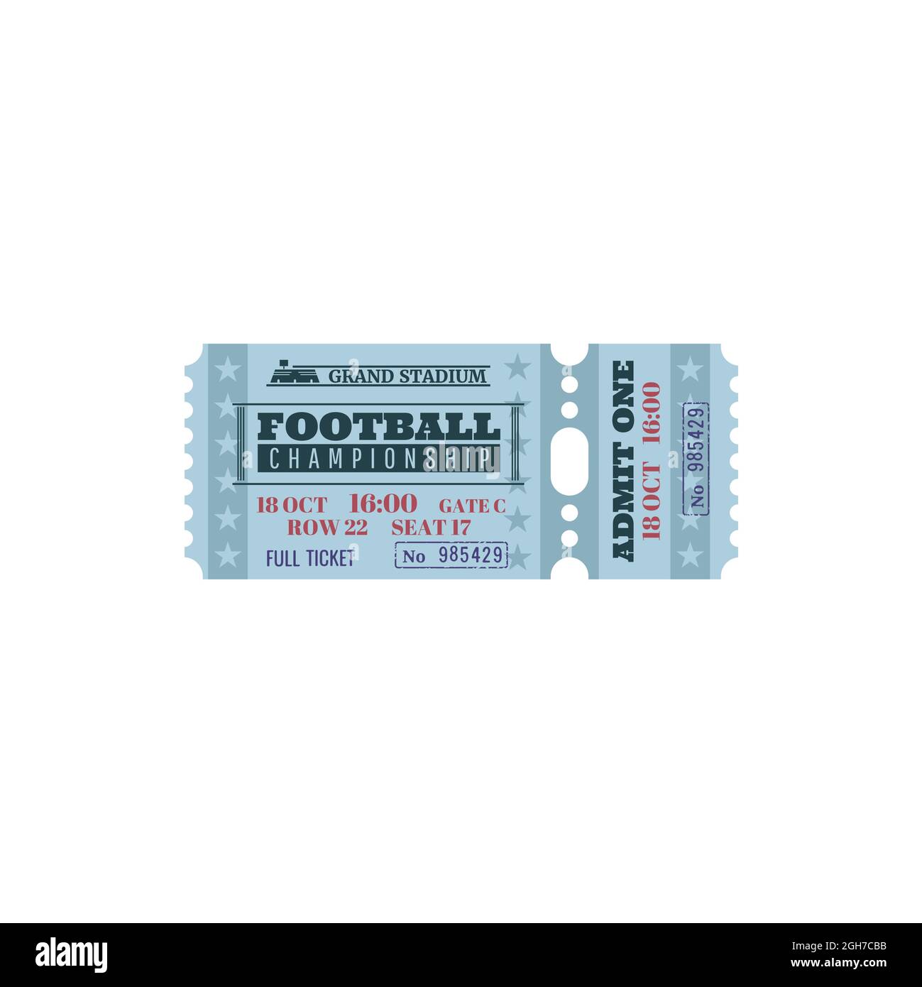 Blank Football Ticket