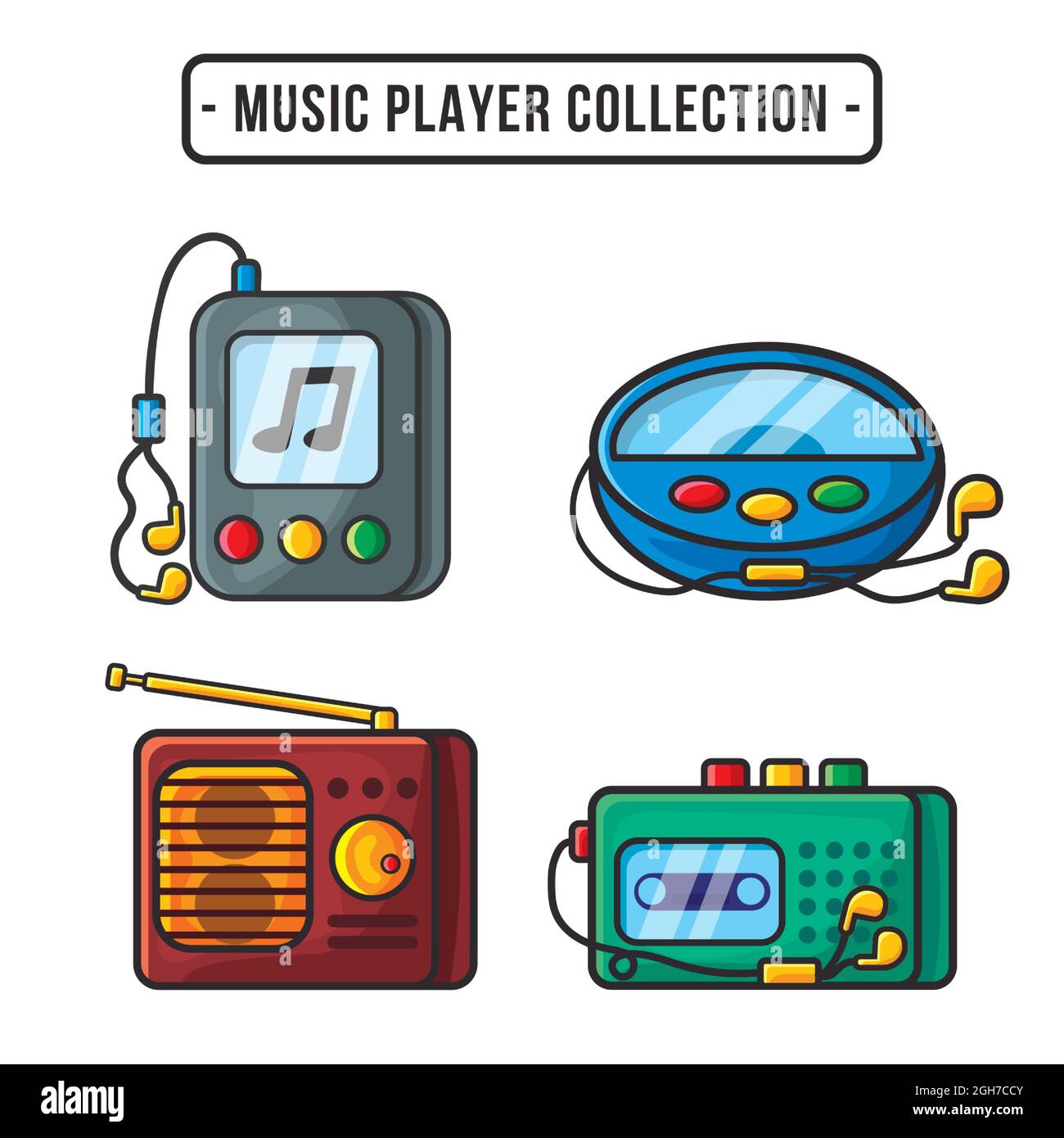 music player electronic gadget illustration collection Stock Vector ... music player electronic gadget illustration collection Stock Vector ...