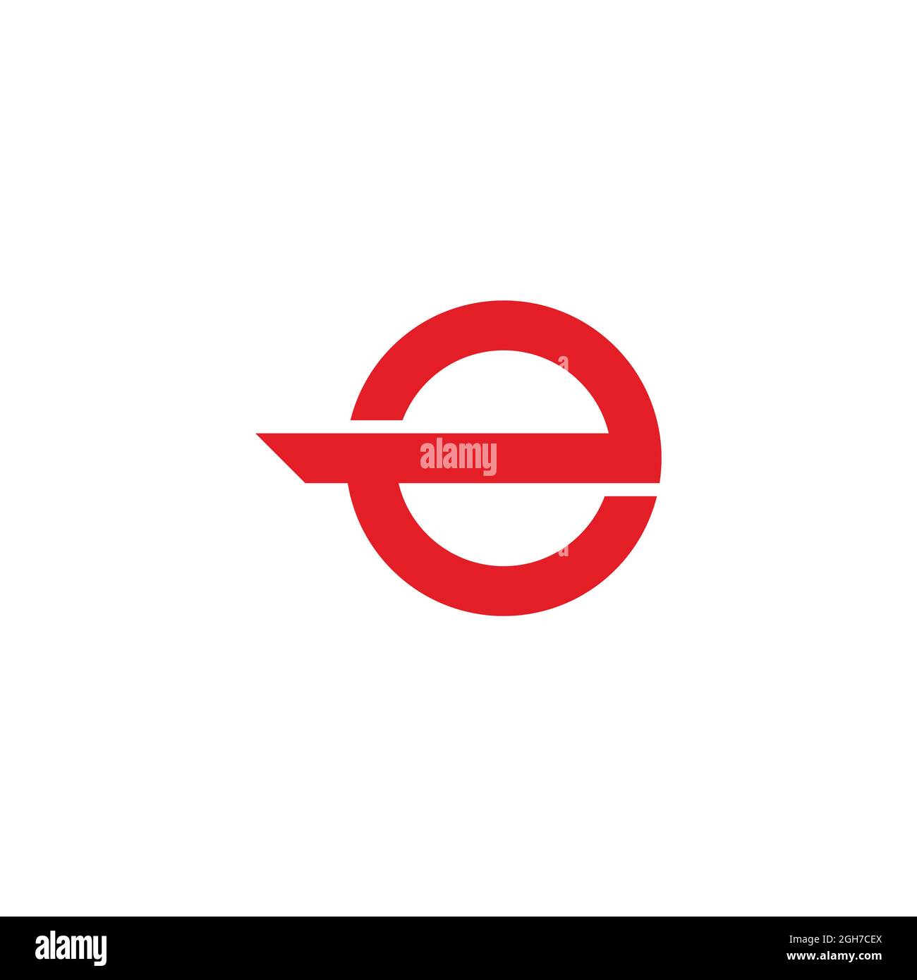letter e simple circle geometric red logo vector Stock Vector Image ...