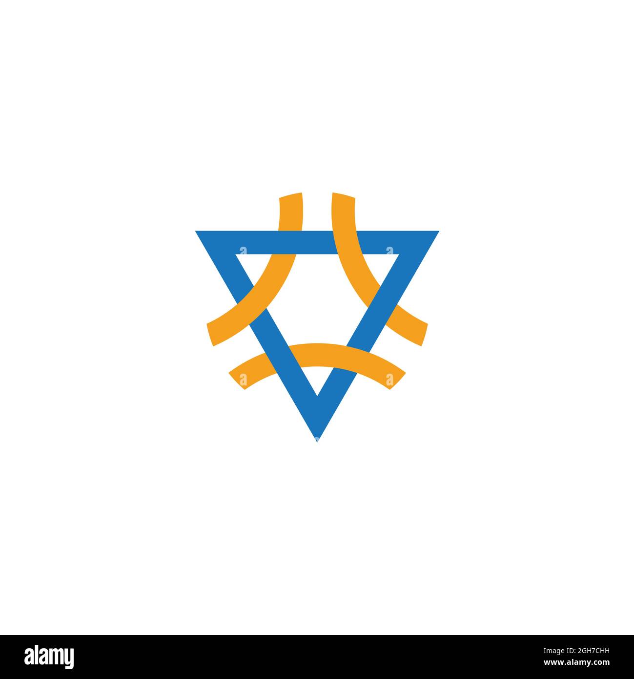 triangle colorful line overlap logo vector Stock Vector Image & Art - Alamy