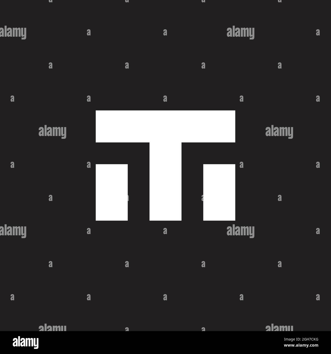 letter tm simple geometric basic shape logo vector Stock Vector Image ...