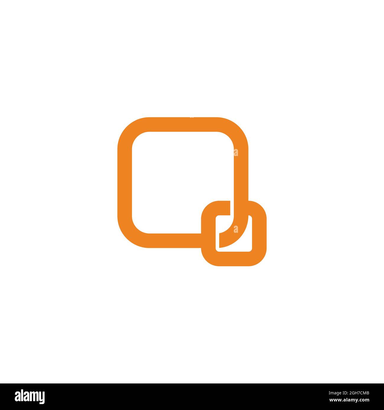 Two square line logo hi-res stock photography and images - Alamy