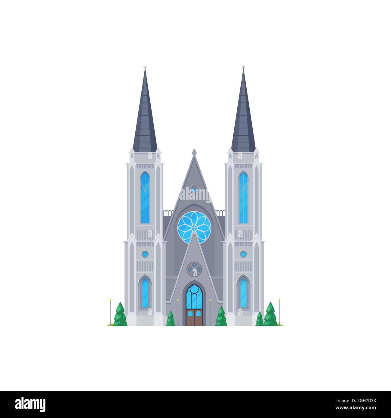 Church, gothic cathedral or old chapel, vector ancient architecture and ...