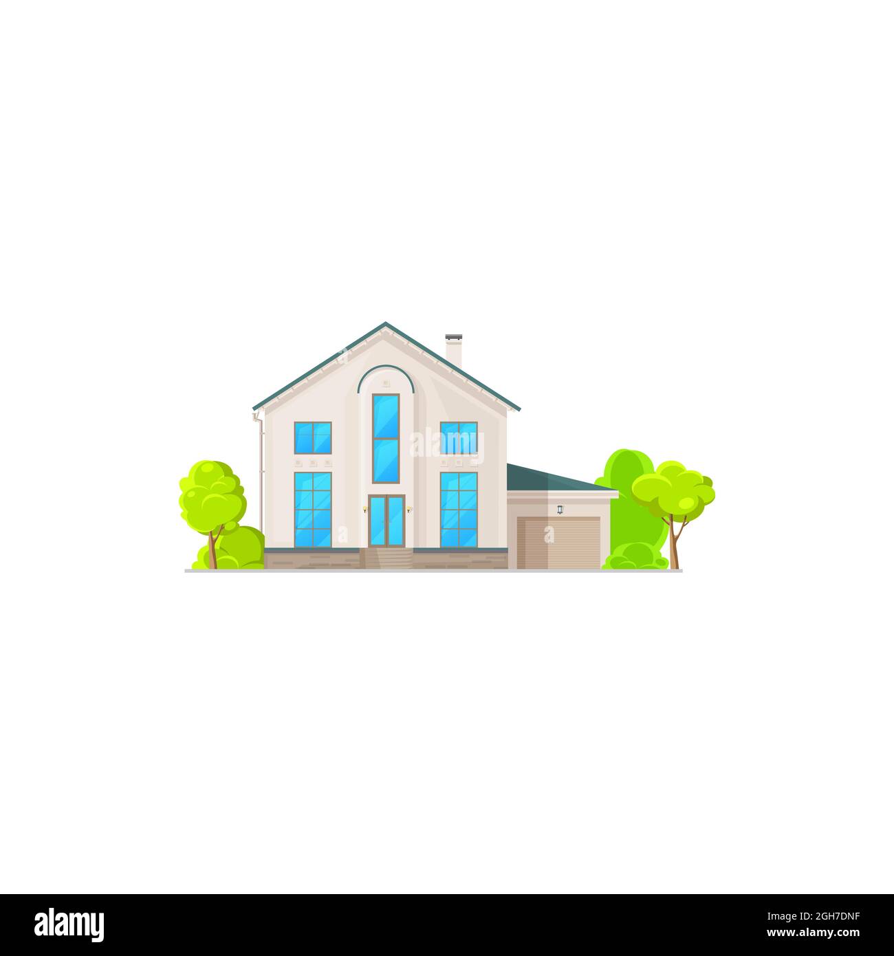 Two storey house icon icon cartoon hi-res stock photography and images ...