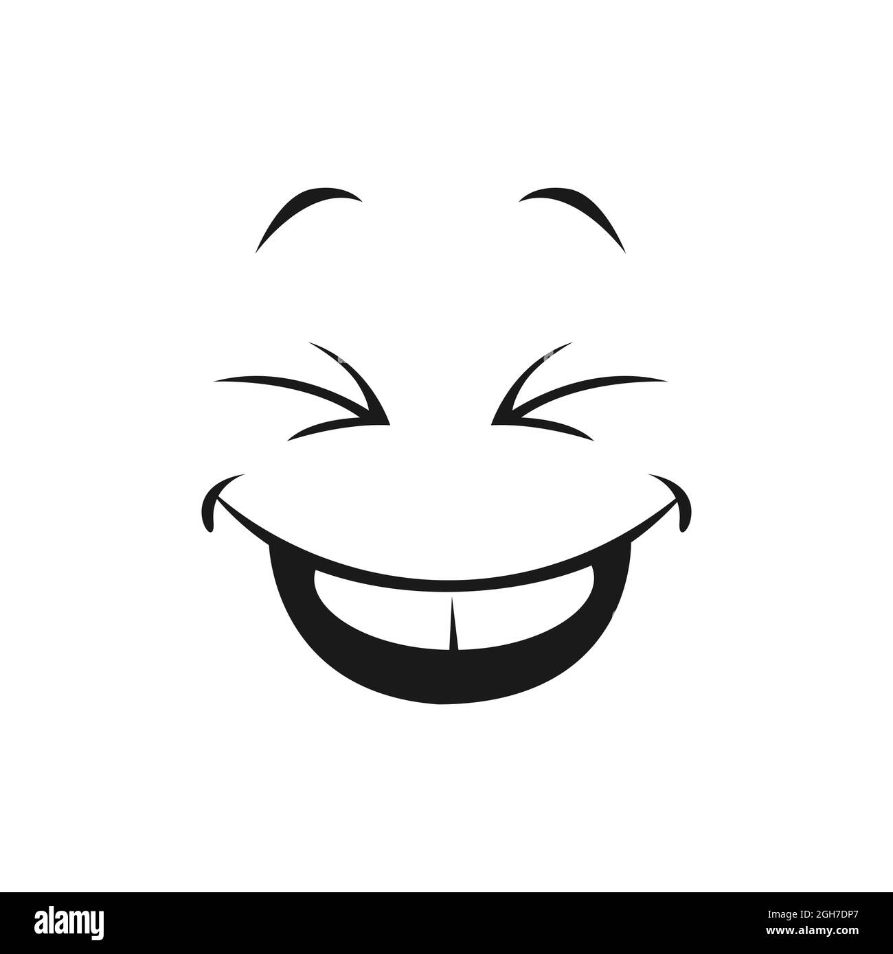 Emoji smile laughter man face Black and White Stock Photos & Images - Alamy