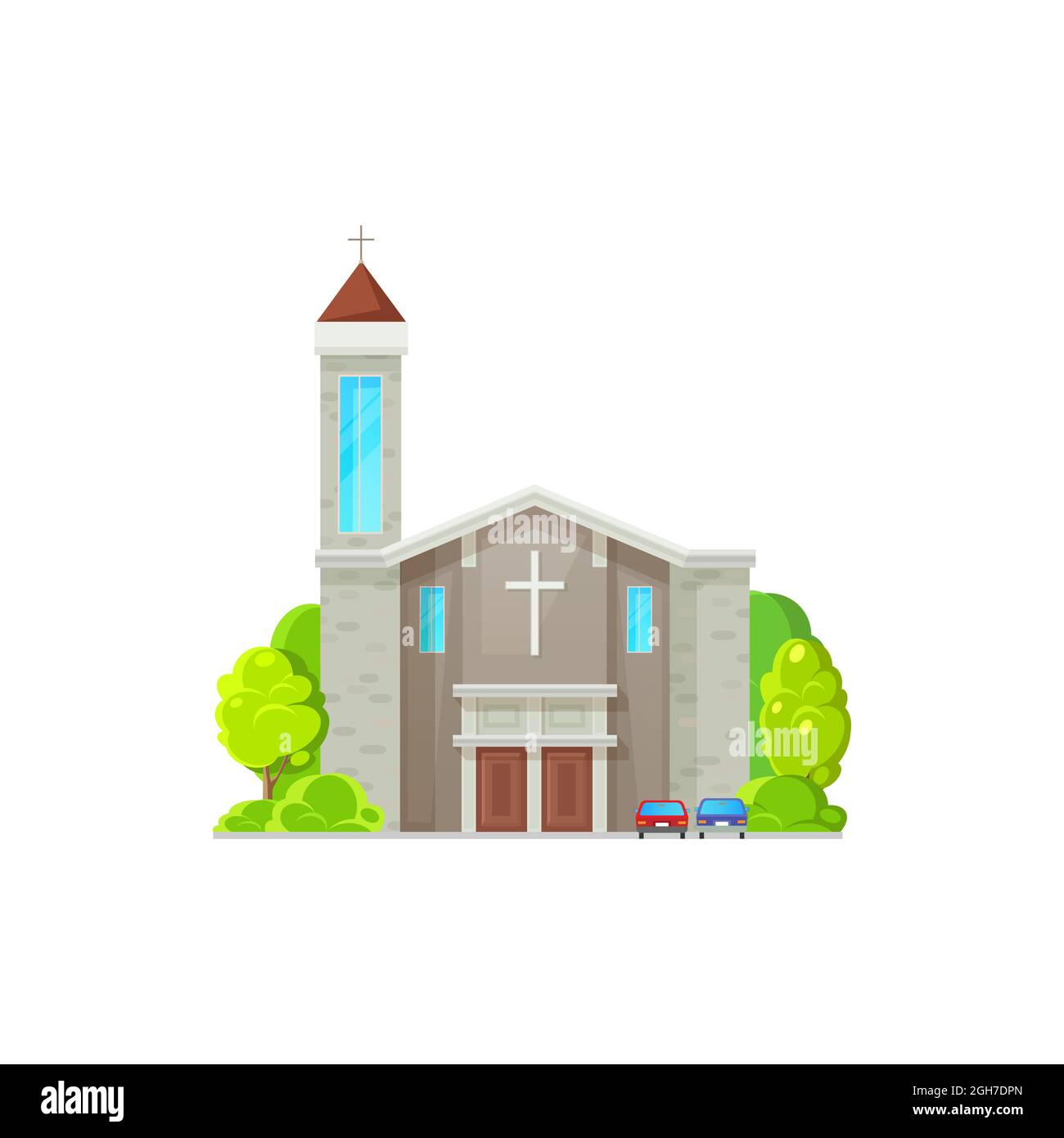 Little white church Stock Vector Images - Alamy