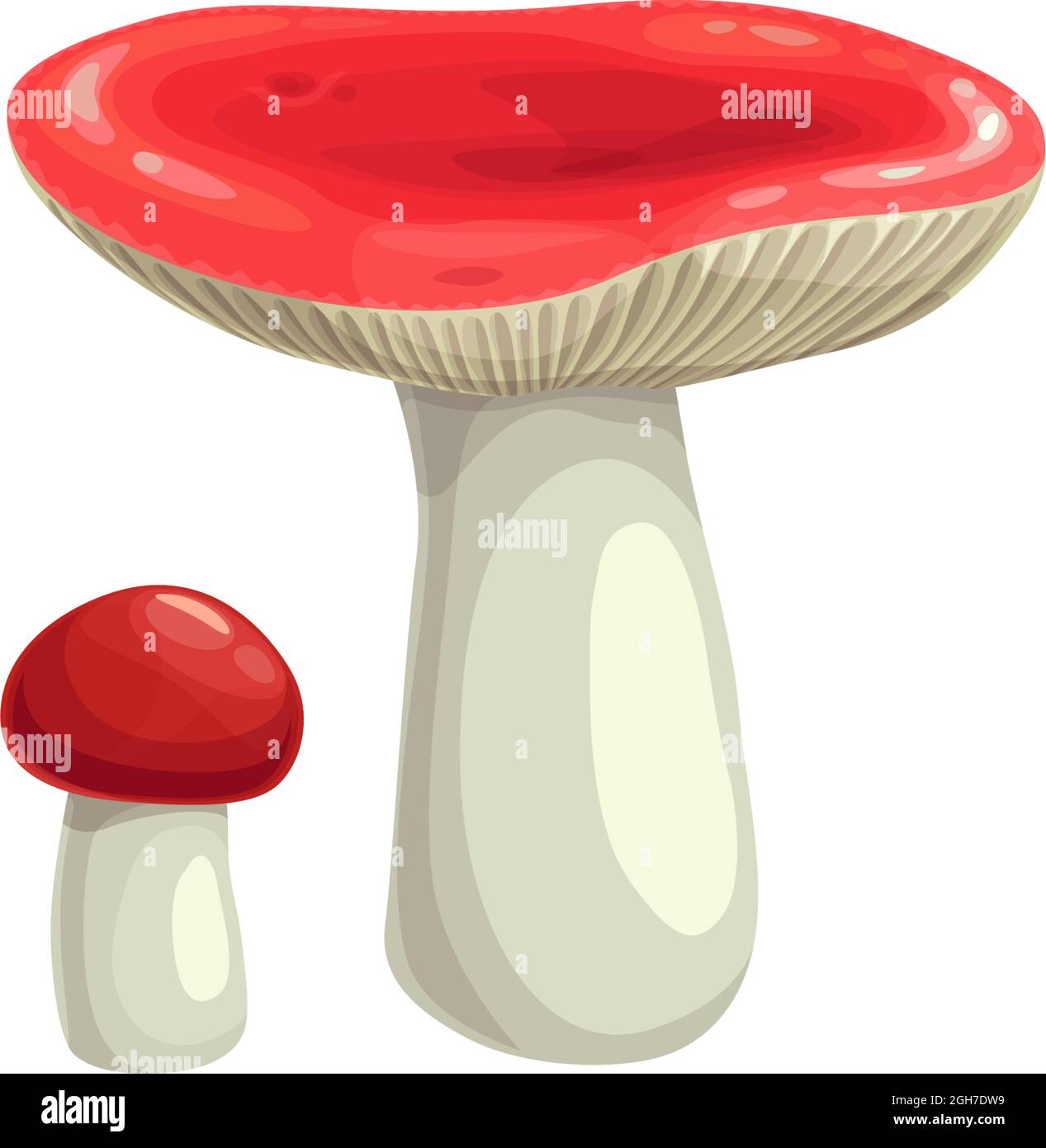 Mushroom russula vector icon. Cartoon autumn season symbol, vegetable ...