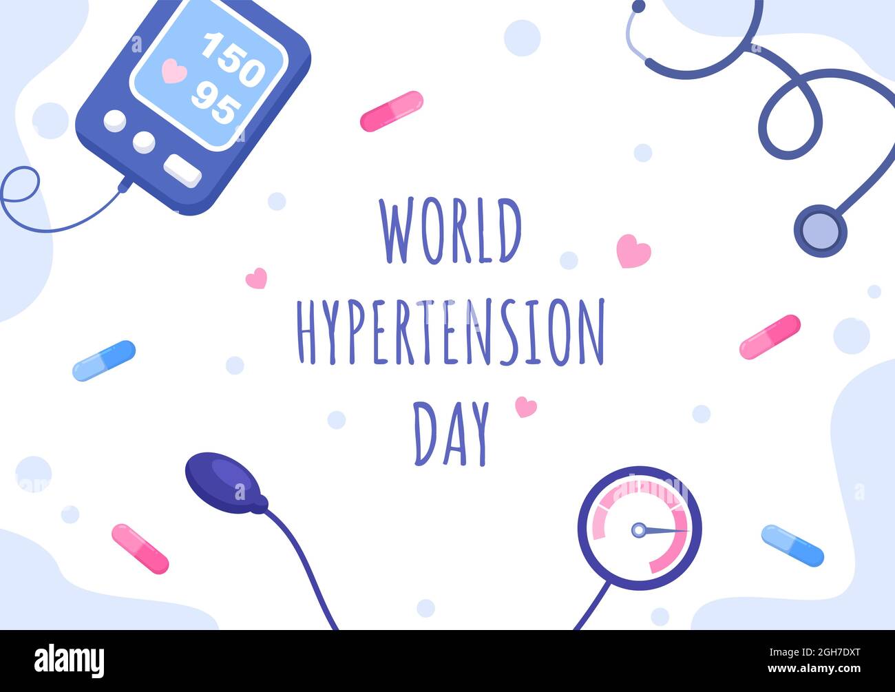 World Hypertension Day Vector illustration Commemorated Every May 17 to ...