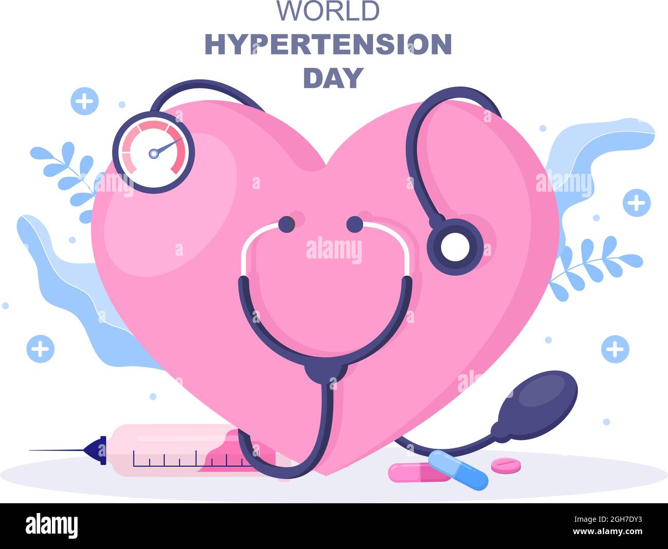 World Hypertension Day Vector illustration Commemorated Every May 17 to ...