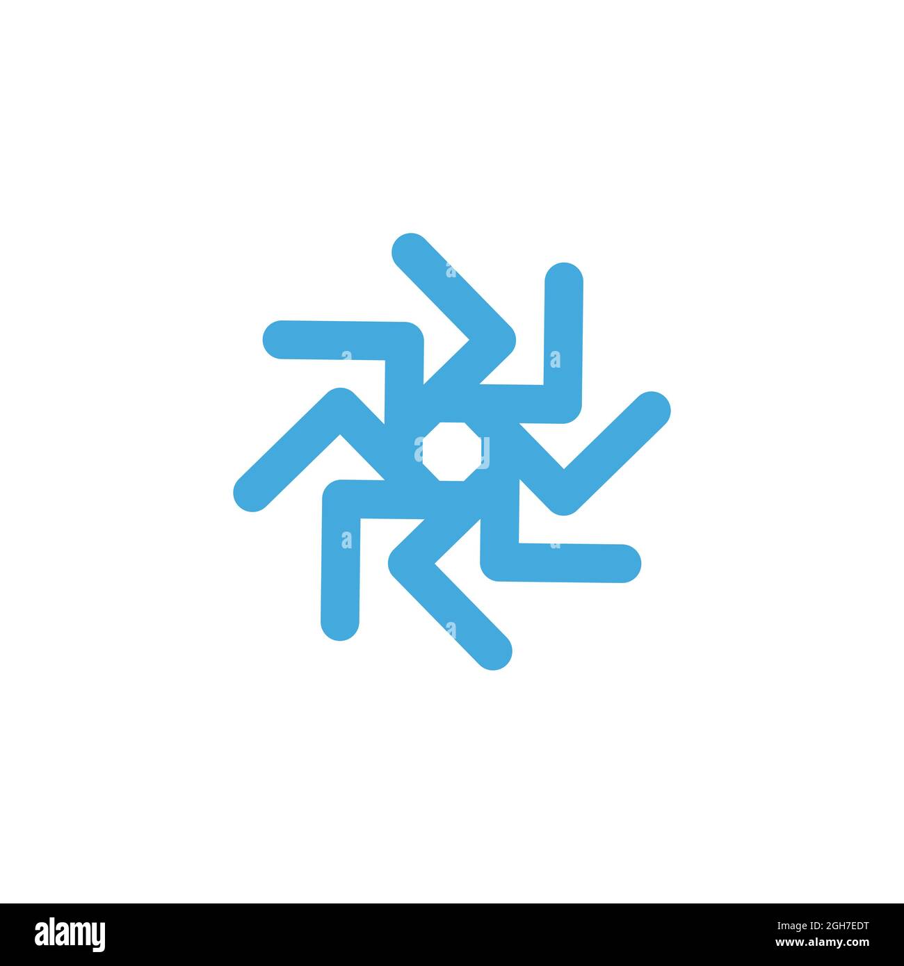 Vector graphic geometric flower star sun or bug symbol. Logo template, corporate symbol. Stock ...