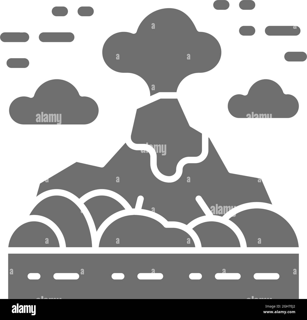 Volcano erupting city Stock Vector Images - Alamy