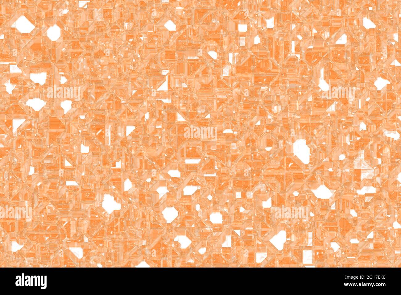 amazing orange tech electronic template cg background illustration ...