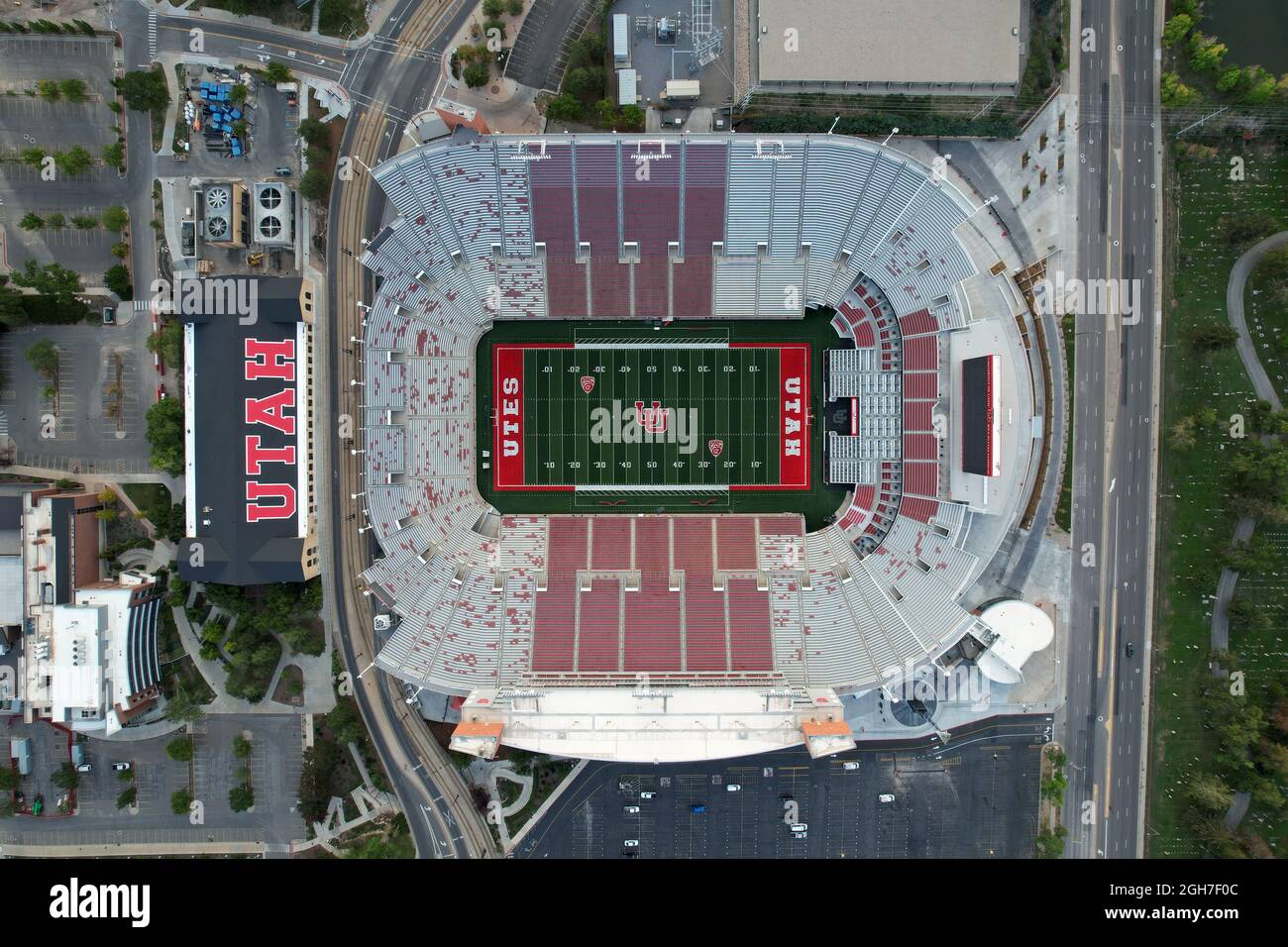 Salt Lake City, United States. 05th Sep, 2021. An aerial view of Rice ...