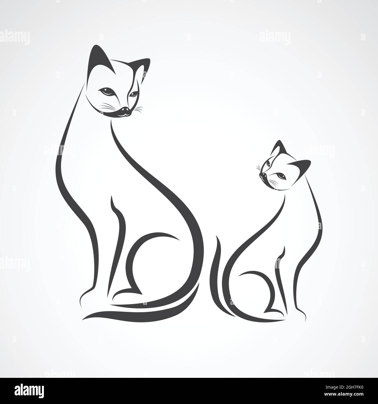 Vector image of an cat design on a white background. Easy editable layered vector illustration ...