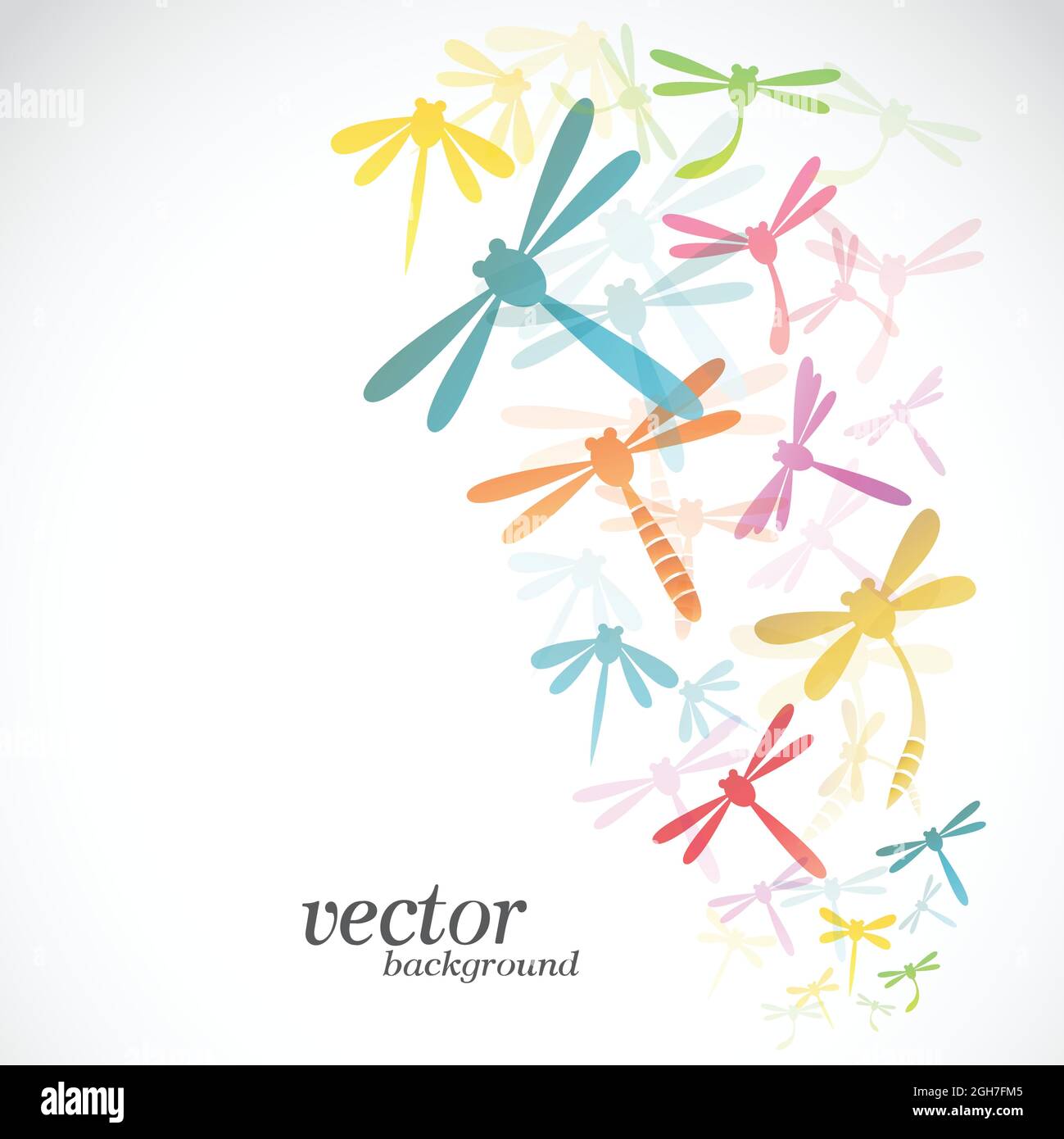Dragonfly design on white background - Vector Illustration. Easy ...