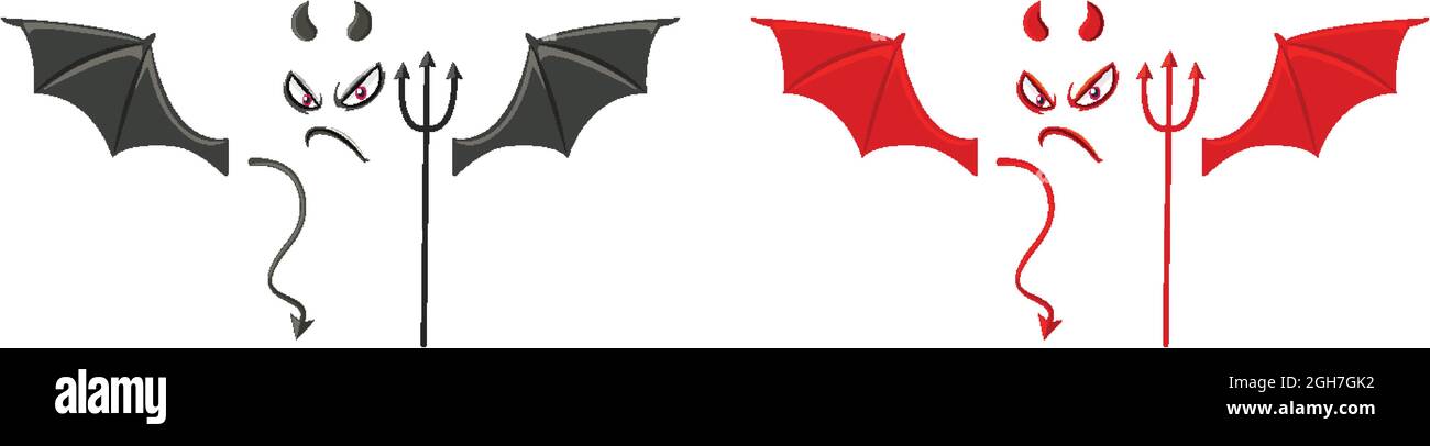 Devil and angel design elements illustration Stock Vector Image & Art ...