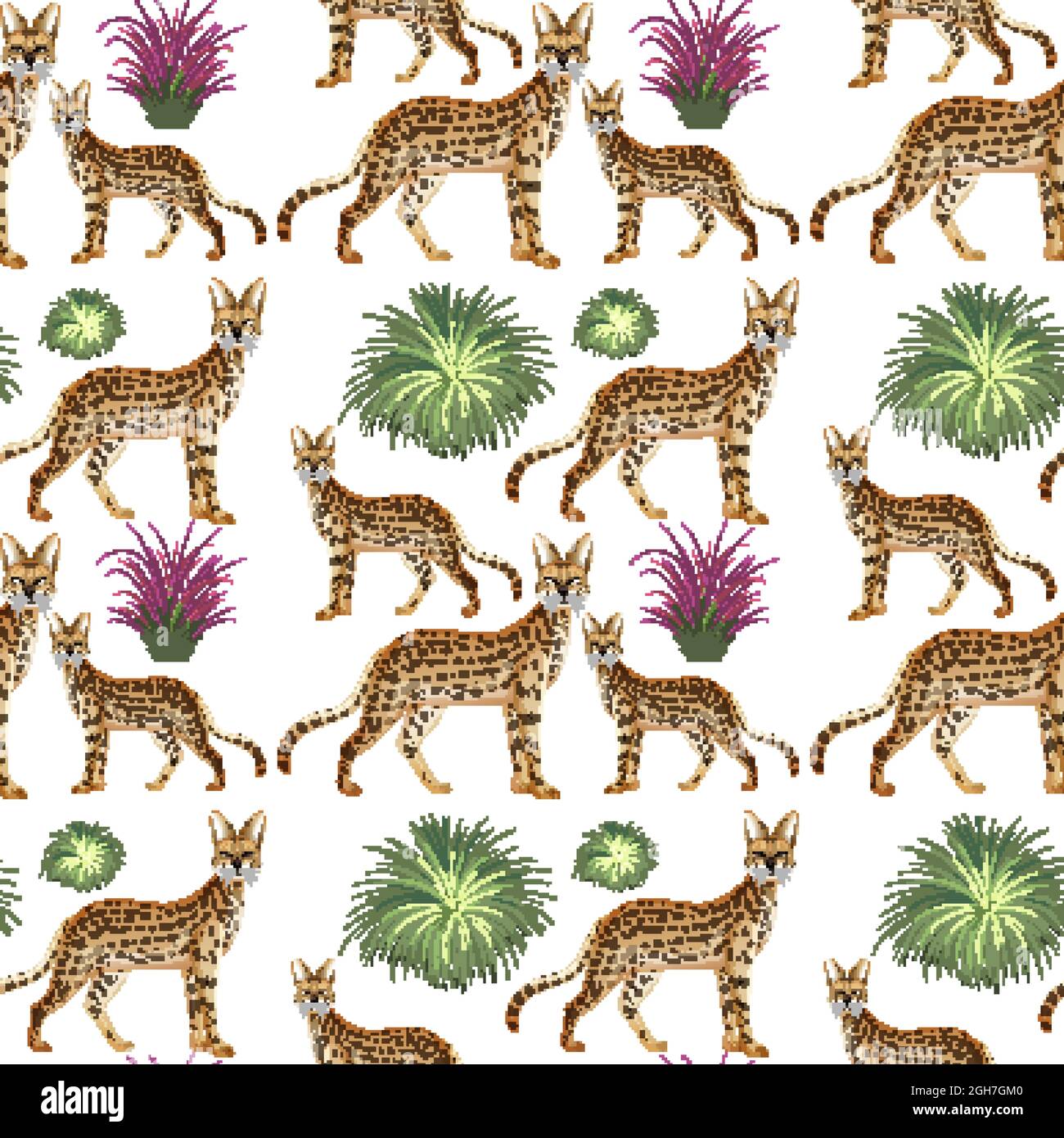 Africa caracal Stock Vector Images - Alamy