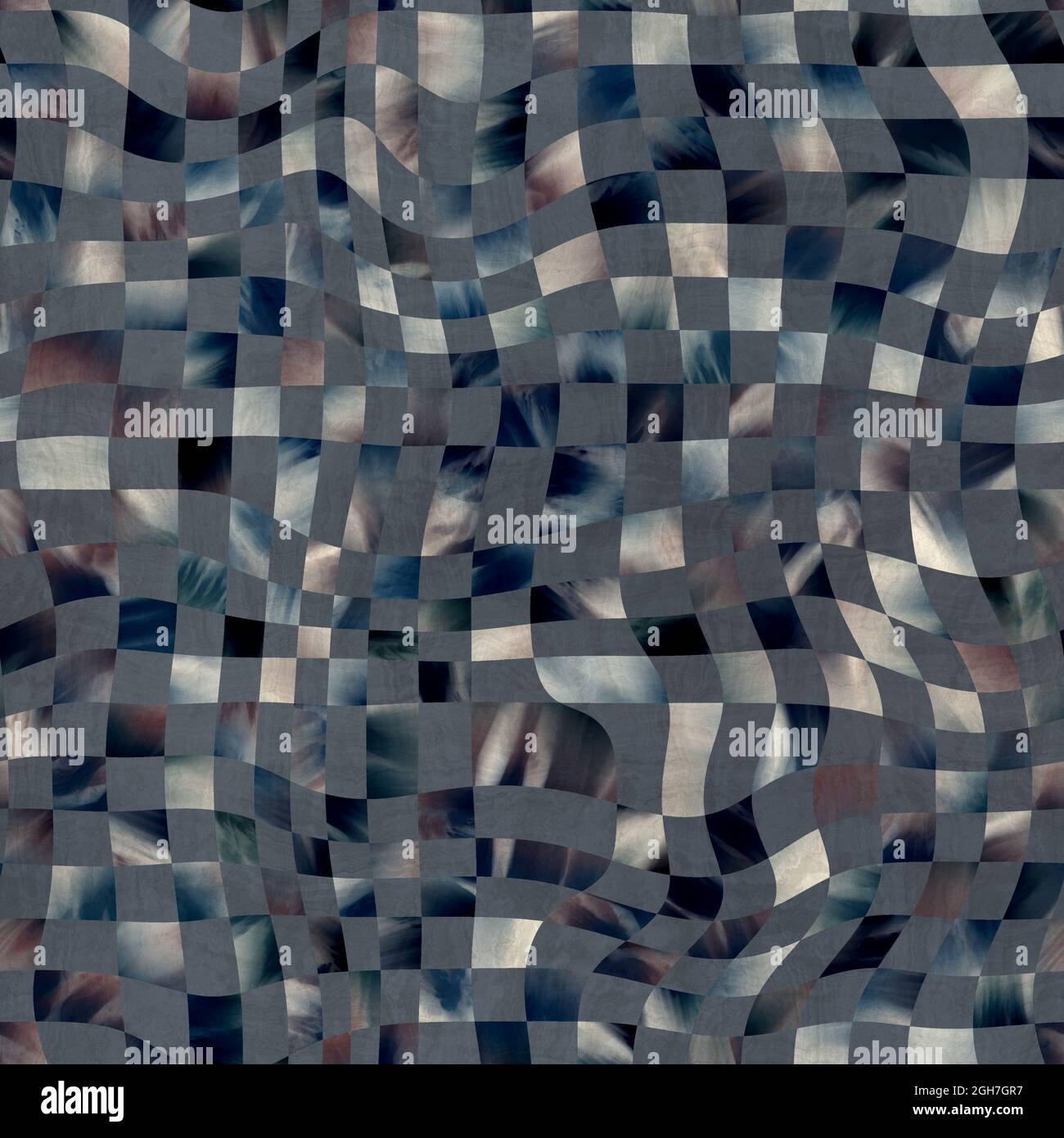 Seamless abstract wavy distorted check pattern for print Stock Photo ...