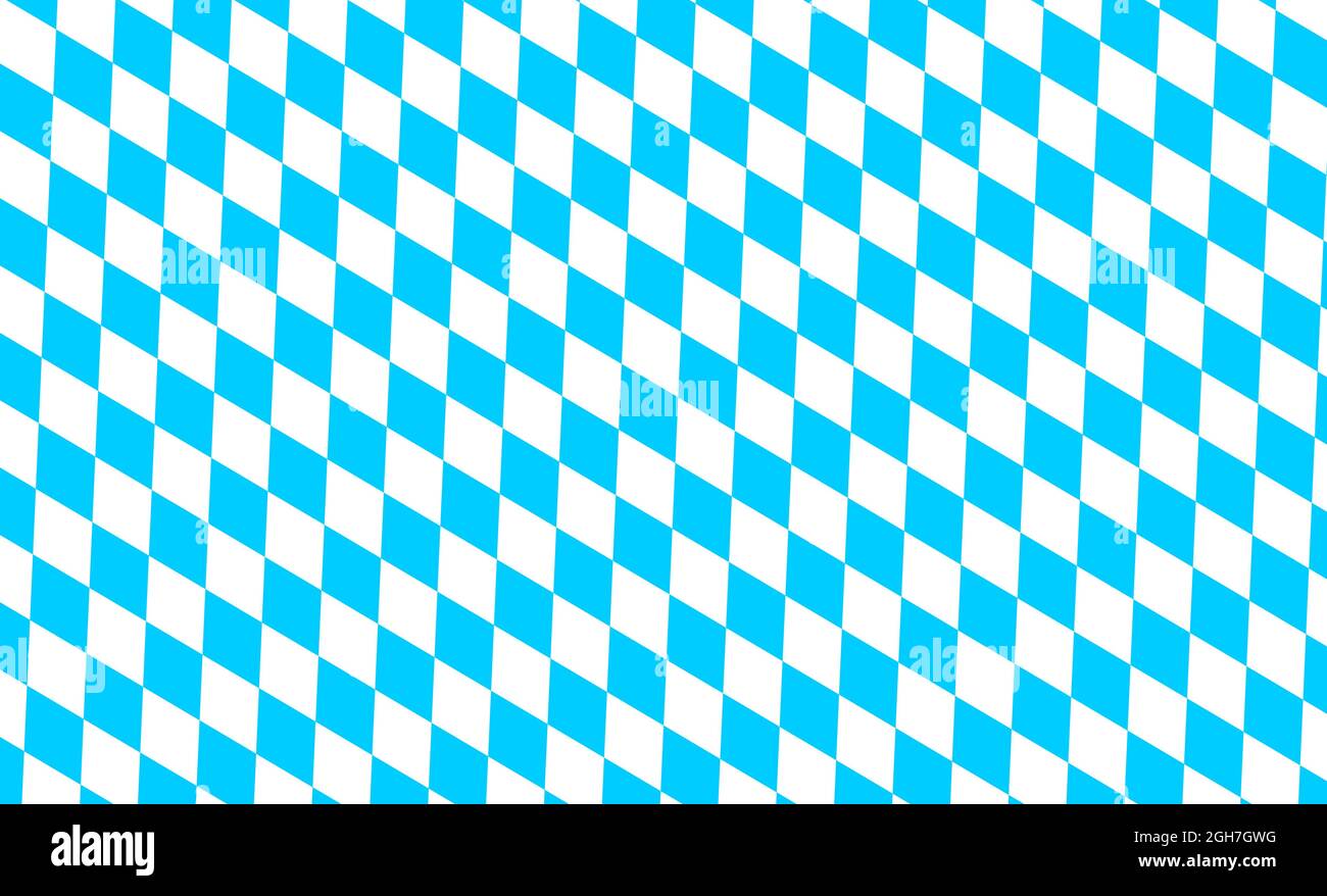 Bavarian lozenge background. Traditional Oktoberfest pattern with blue ...