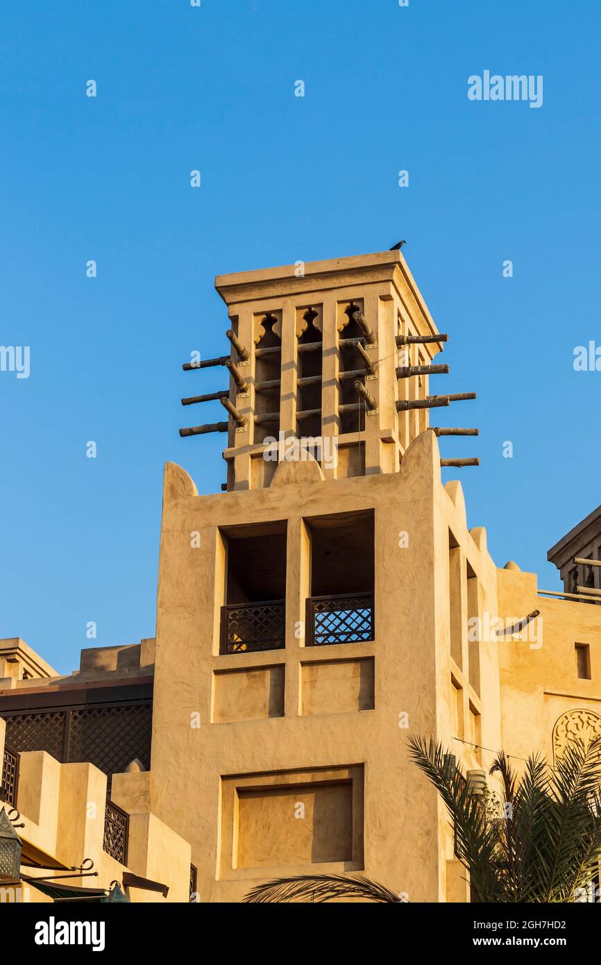 Traditional Arabic cooling wind tower Stock Photo - Alamy