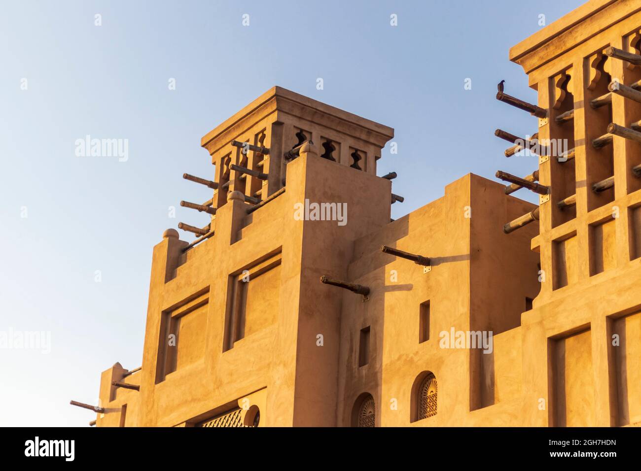 Traditional Arabic cooling wind tower Stock Photo - Alamy