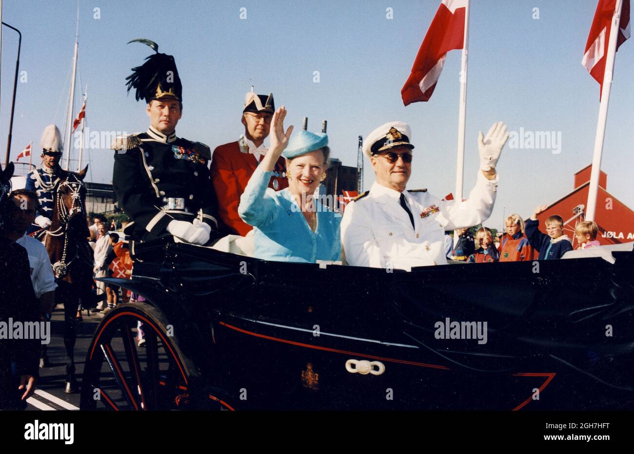 Naestved/ Denmark., 03 September 1991 .H.M.The Queen Margrethe II of ...