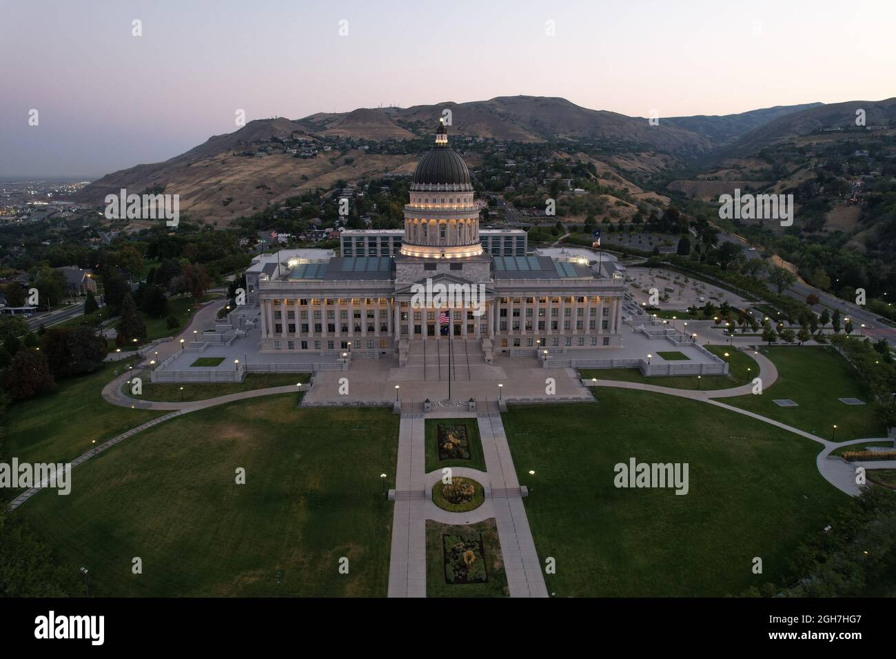 An aerial view of the Utah State Capitol building, Sunday, Sept. 5 ...
