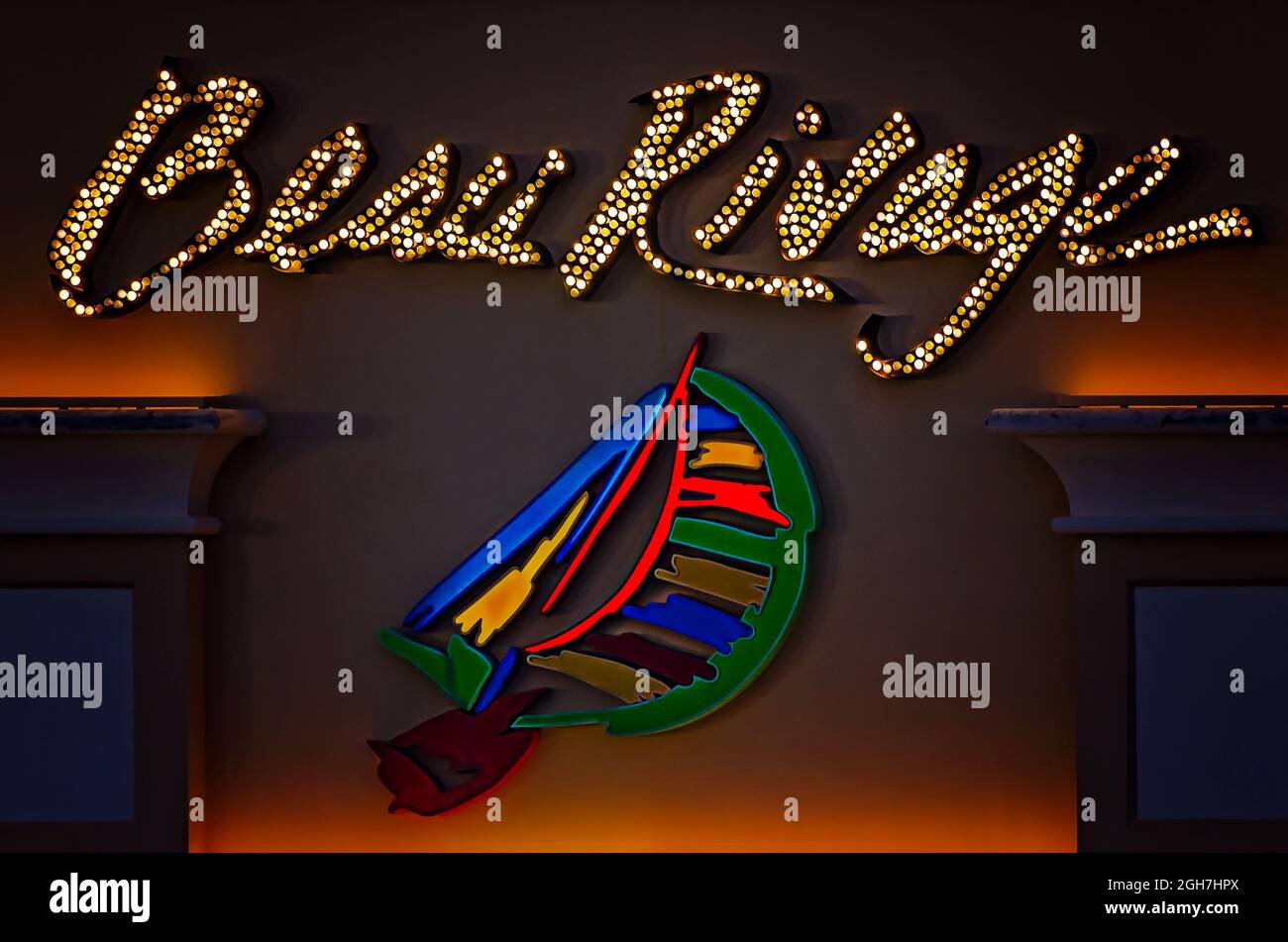 Beau rivage lighted sign hi-res stock photography and images - Alamy
