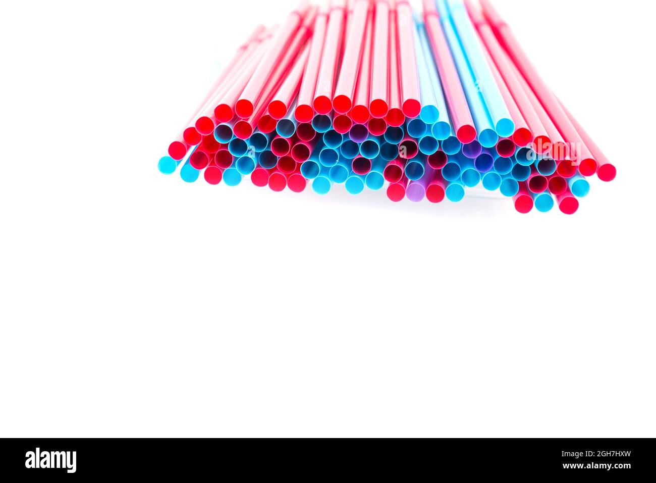 Colorful straws with difference color isolated on white background ...