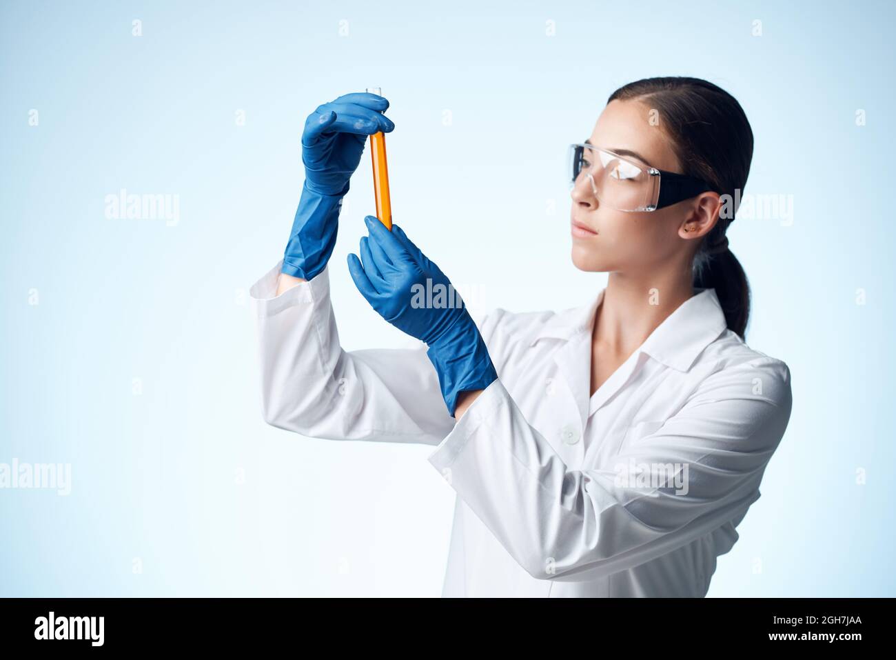 female laboratory assistant research technology experiment Professional ...