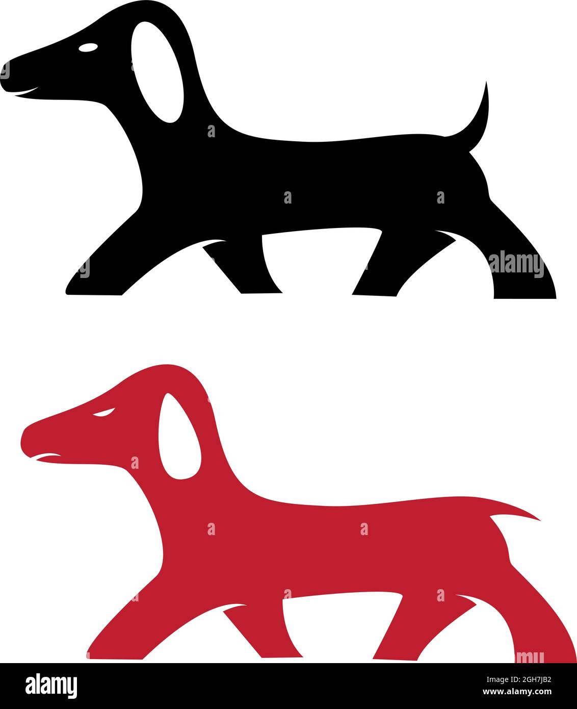Vector image of dog on white background. Easy editable layered vector ...