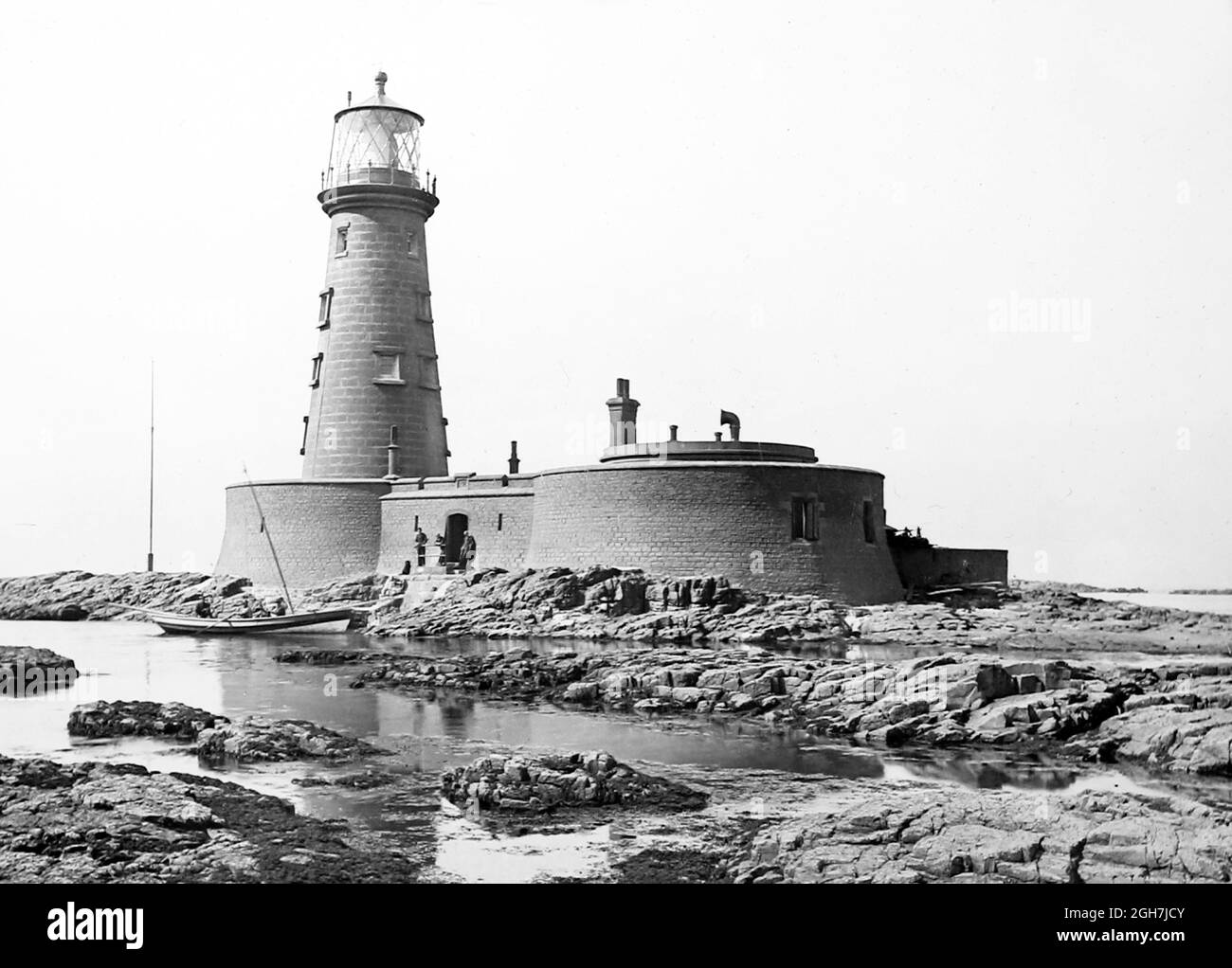 Farne Islands Lighthouse, Victorian period Stock Photo - Alamy