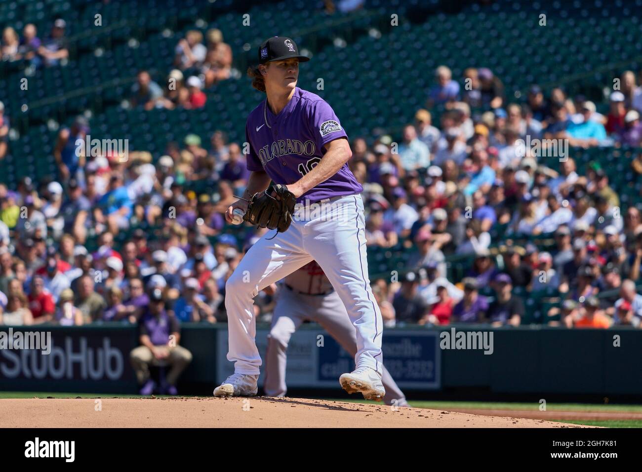 Denver CO, USA. 5th Sep, 2021. Colorado pitcher Ryan Feltner (18) in ...