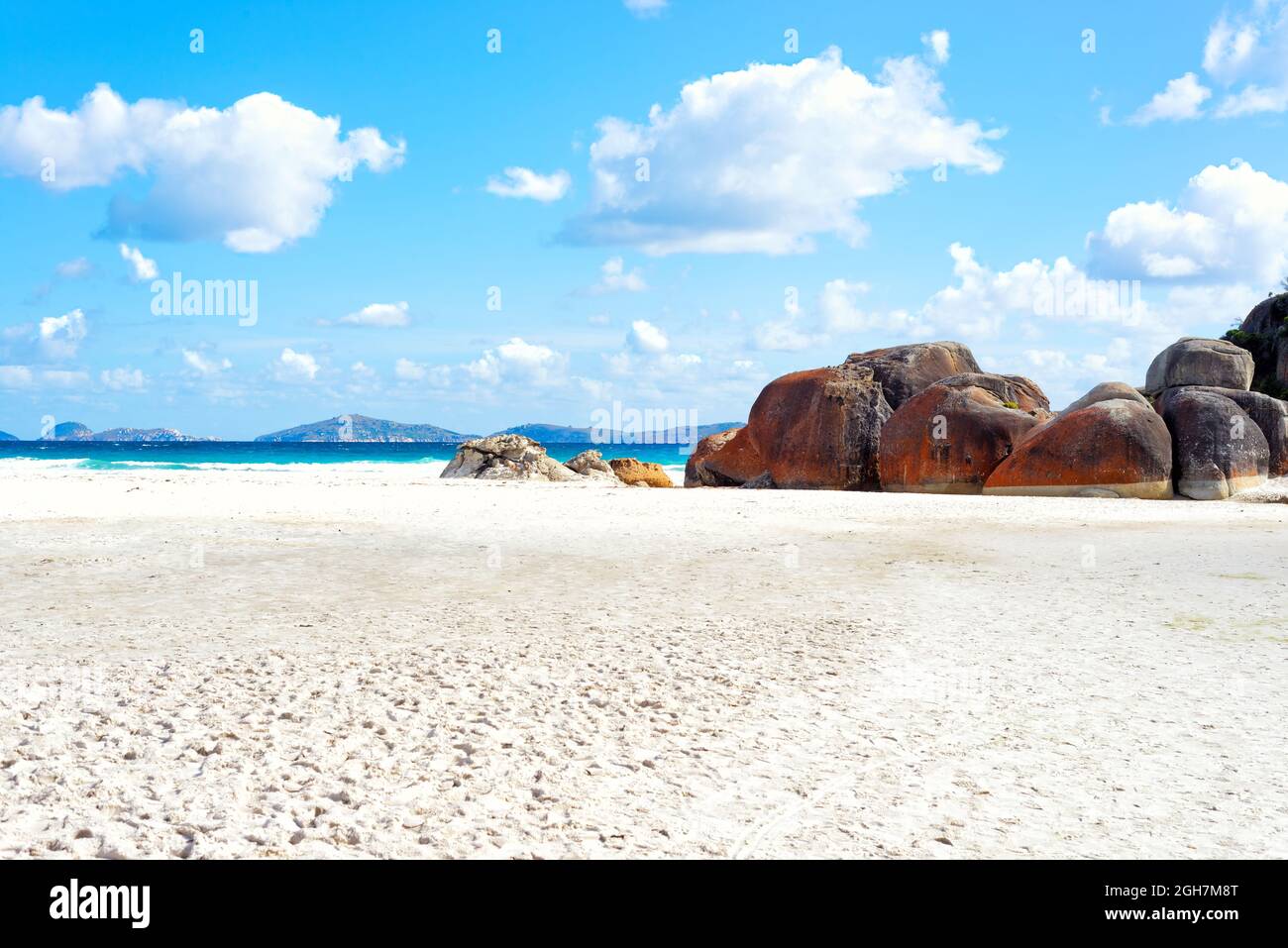 Big rocks, stones at Squeaky beach, Wilson Promontory, Australia Stock ...