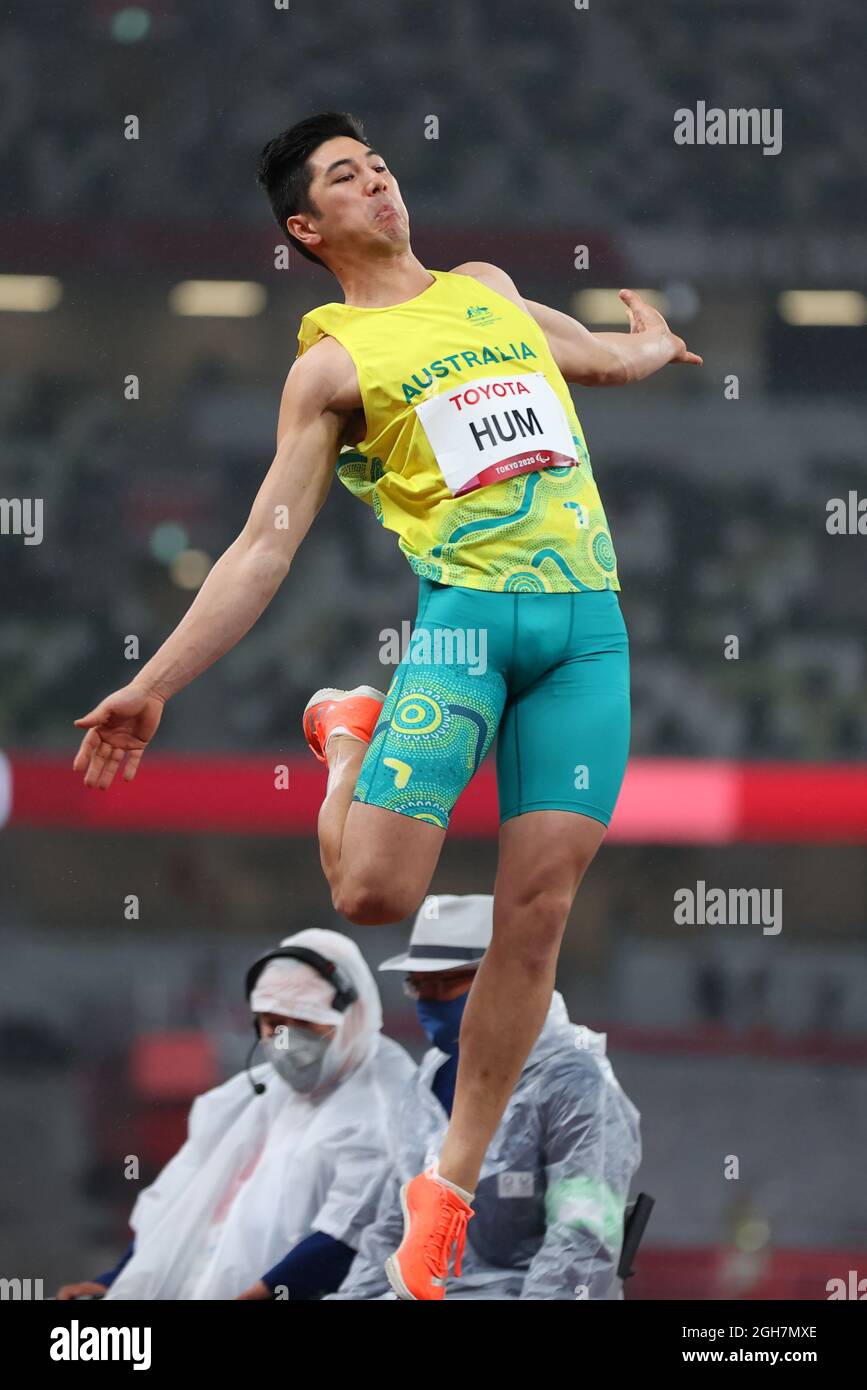 HUM Nicholas (AUS) competes in the Athletics - Men's Long Jump - T20 ...