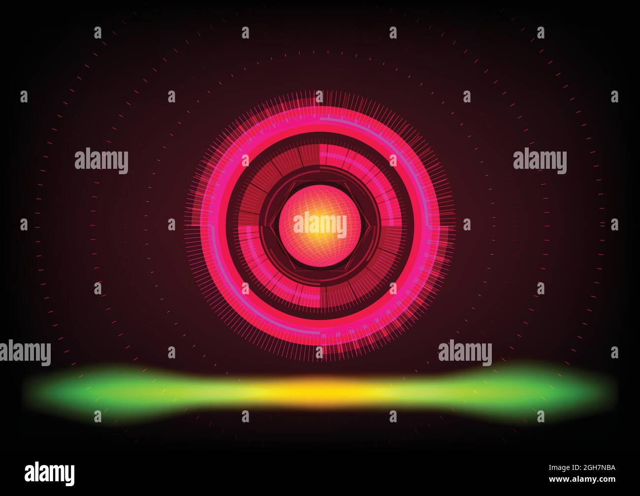 Abstract backgrounds bright color circle animation glowing technology ...