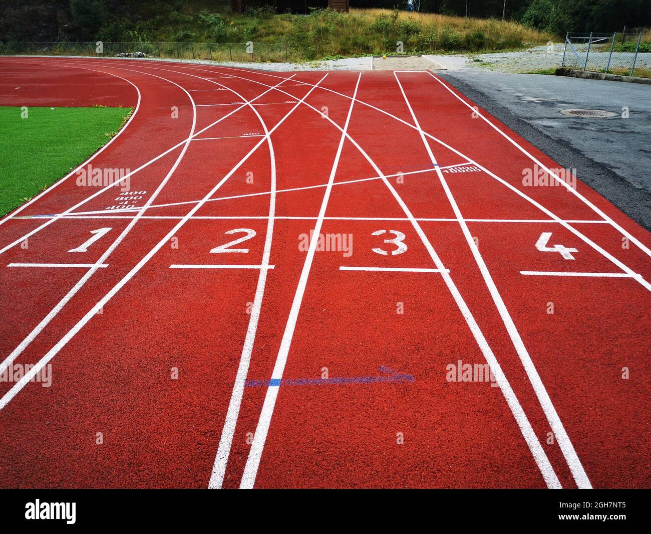 Training area of different types of running sports Stock Photo - Alamy