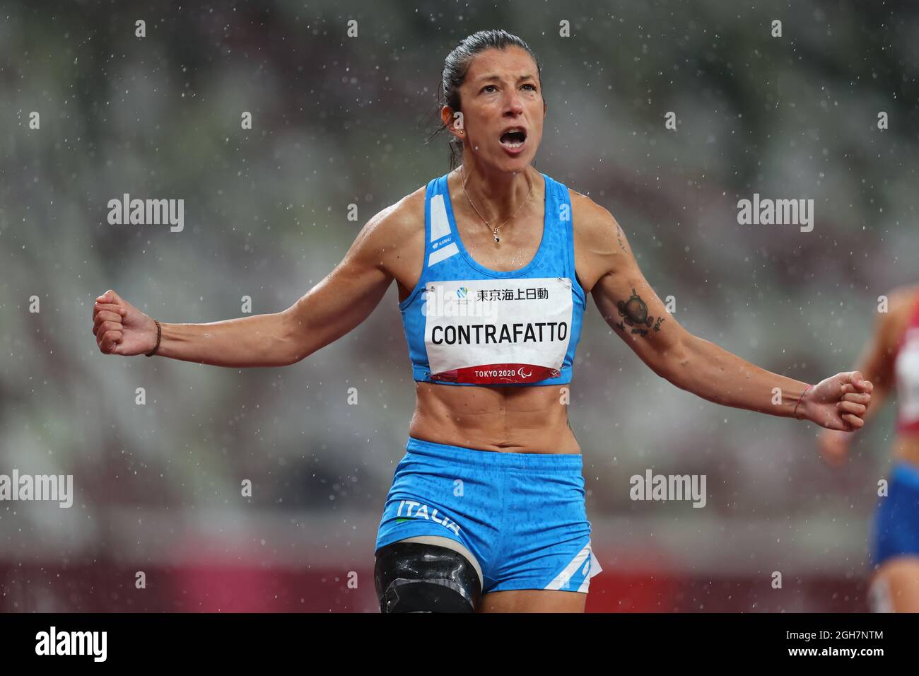 Bronze medalist CONTRAFATTO Monica Graziana (ITA) celebrates in the ...