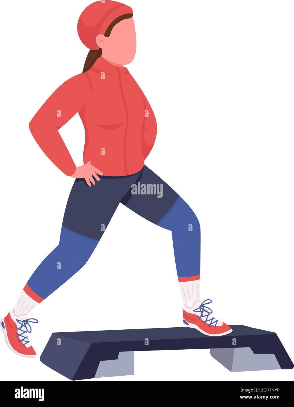 Step aerobics vector hi-res stock photography and images - Alamy