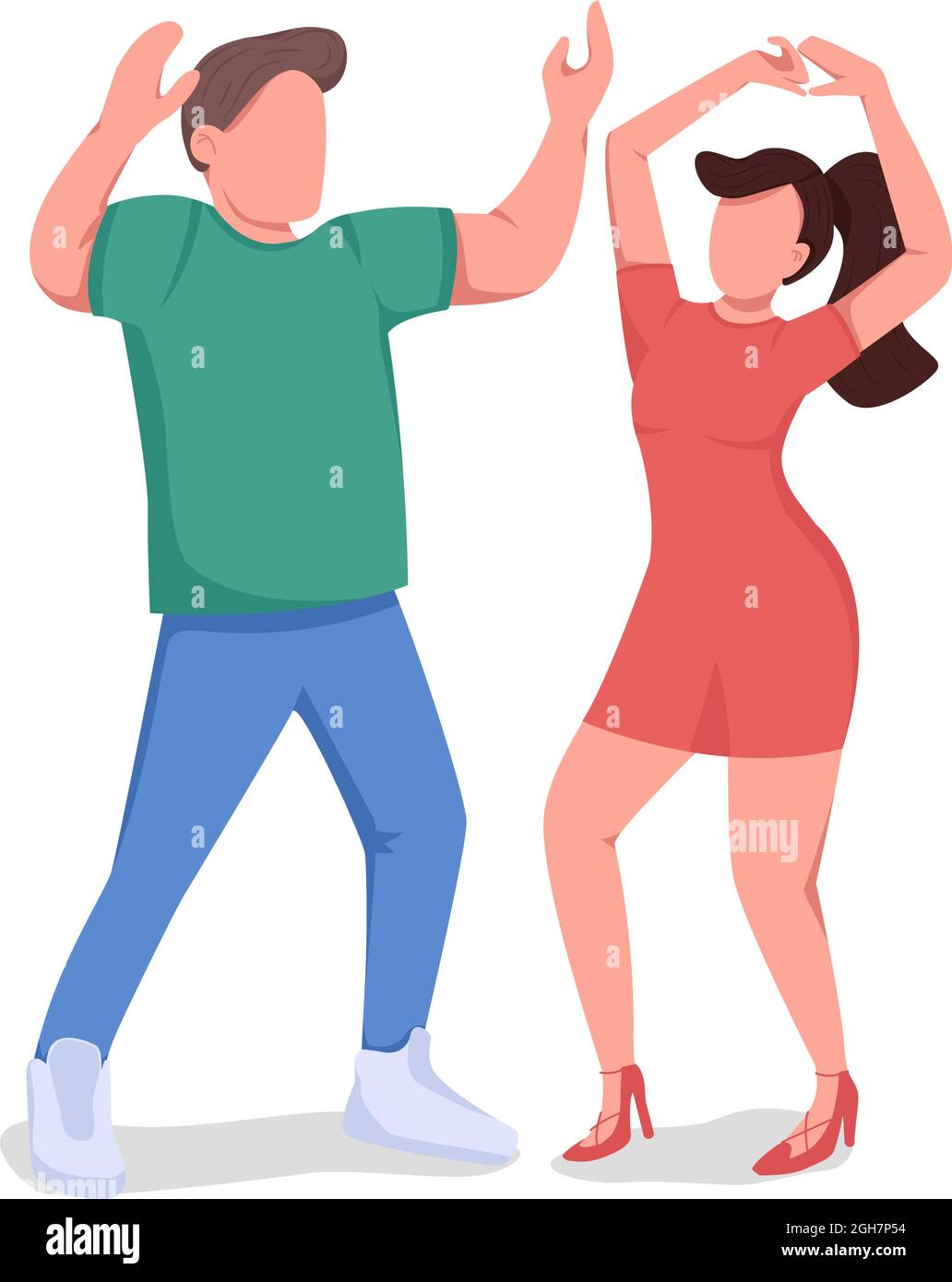 Friends dancing together semi flat color vector characters Stock Vector ...