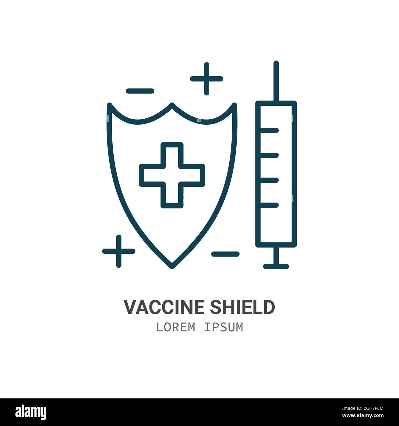 Vaccination and immunization logo icon. Symbol isolated Stock Vector ...