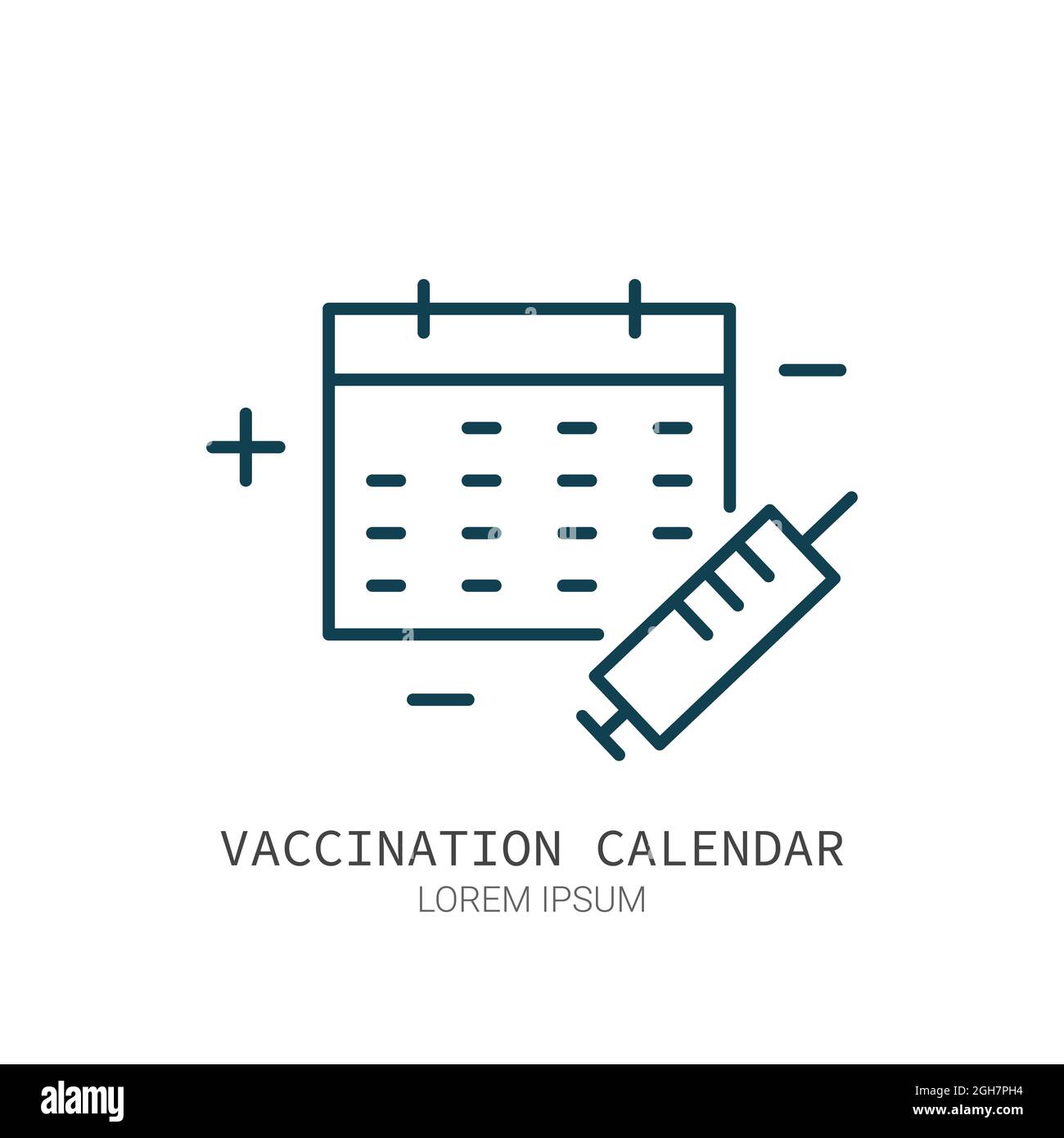 Vaccination and immunization logo icon. Symbol isolated Stock Vector ...