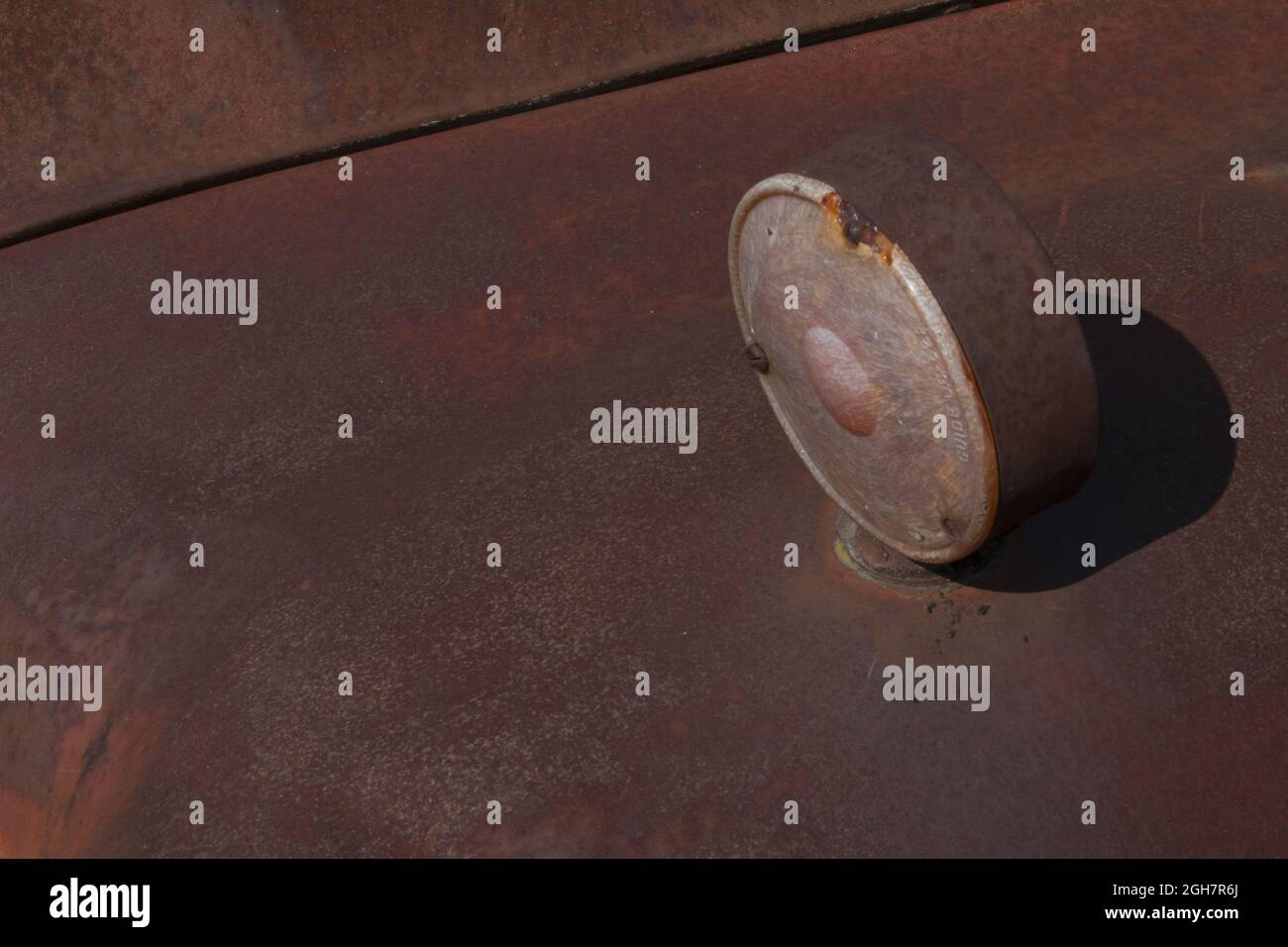 Close-up of a rotten boundary light with chipped paint Stock Photo - Alamy