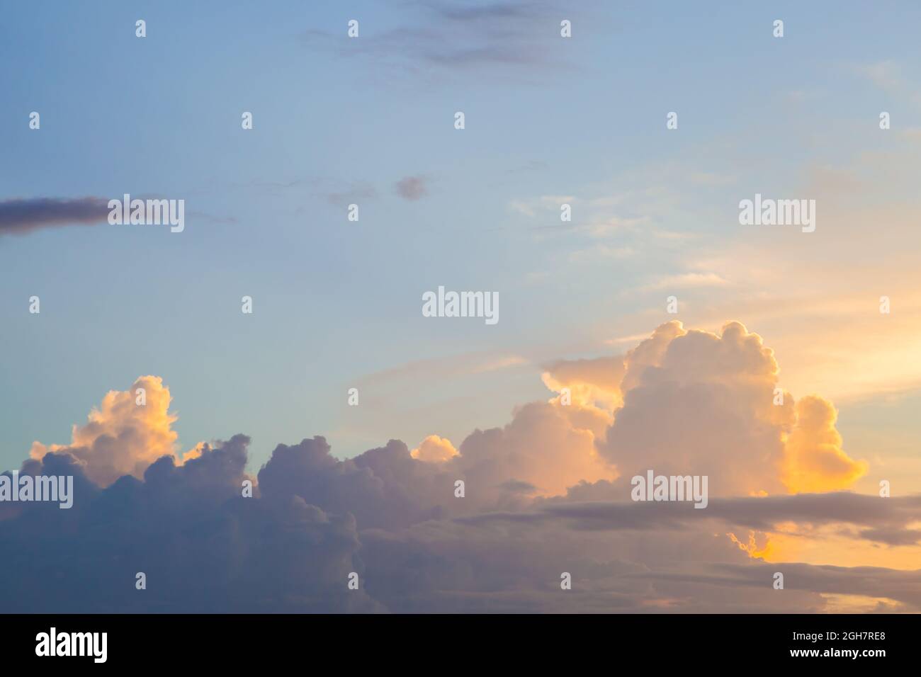 Golden sky before sunset use for background Stock Photo - Alamy