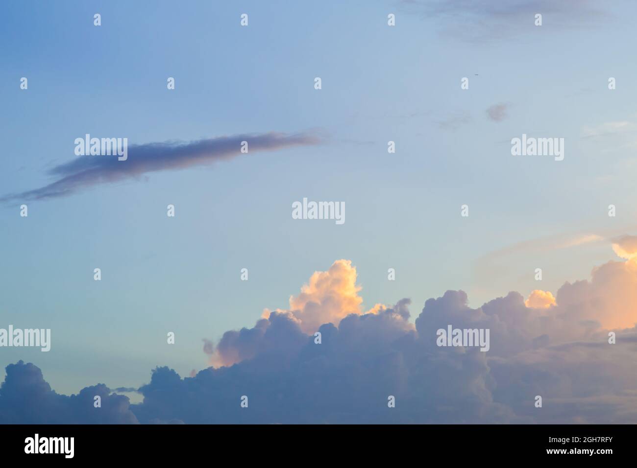 Golden sky before sunset use for background Stock Photo - Alamy