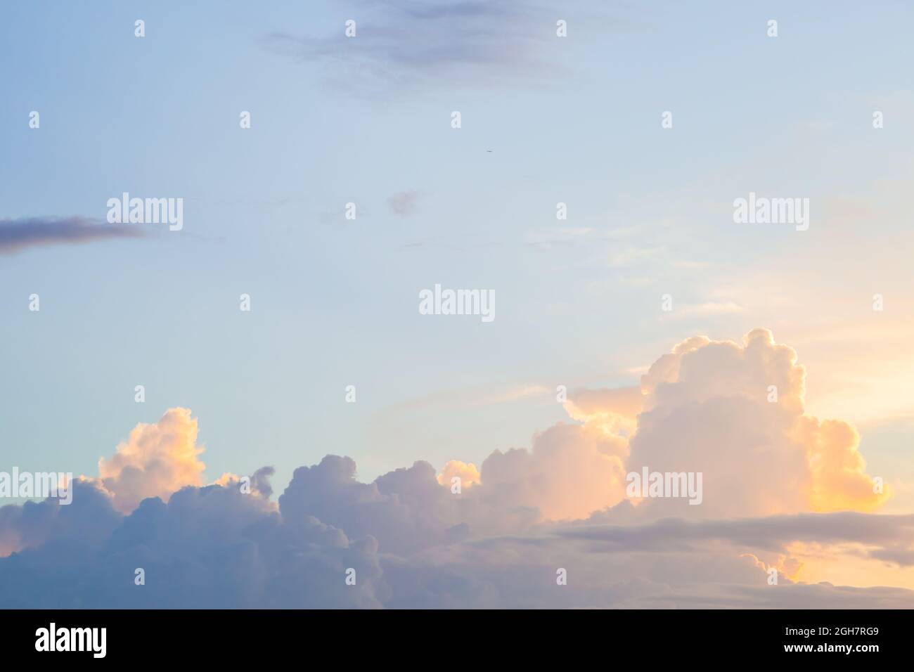 Golden sky before sunset use for background Stock Photo - Alamy