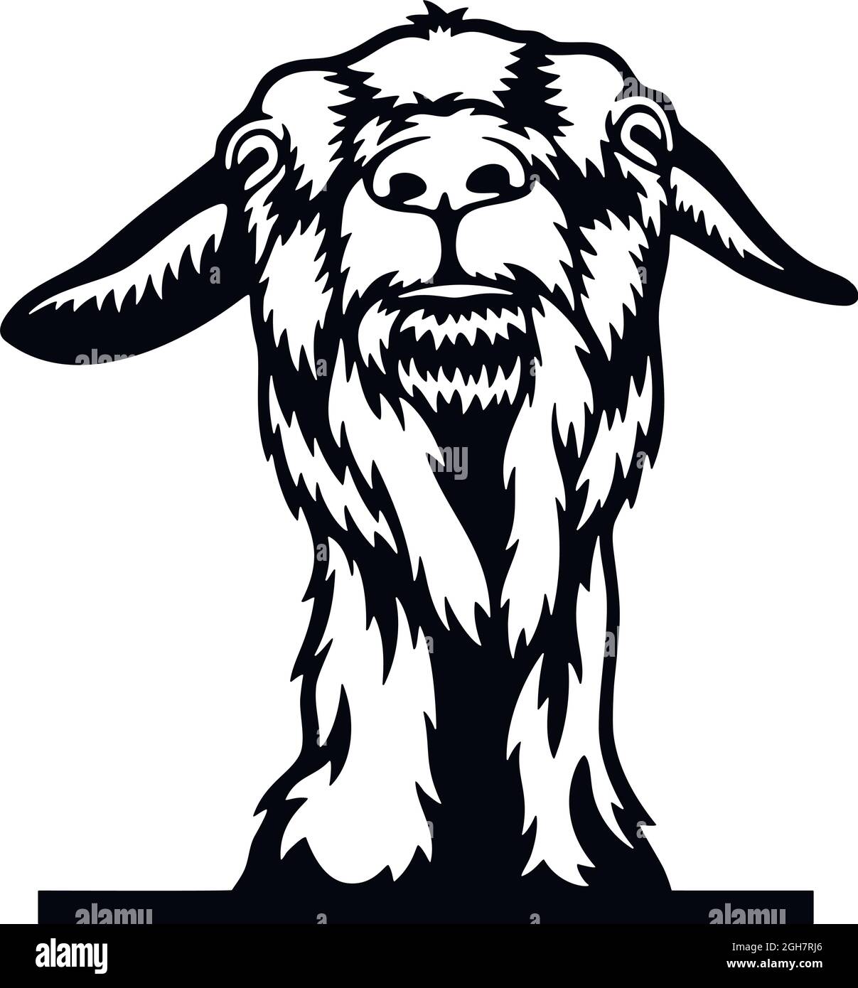 Peeking Goat - Funny Farm Animals peeking out - face head isolated on ...